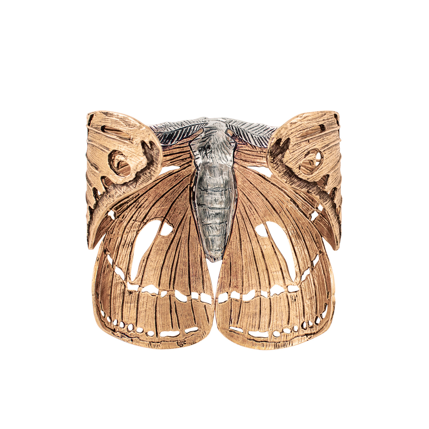 Majestic Moth Cuff in Two-Tone