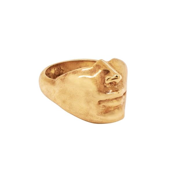 Keep Your Chin Up Ring in Bronze – The Good Collective